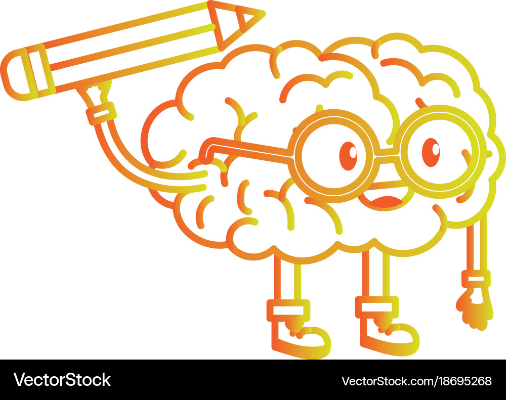 Brain cartoon design Royalty Free Vector Image