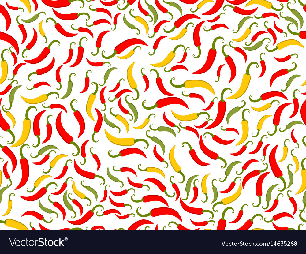 Chili Pepper Pattern Royalty Free Vector Image