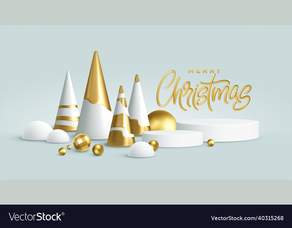 Christmas realistic 3d trending backgrounds Vector Image