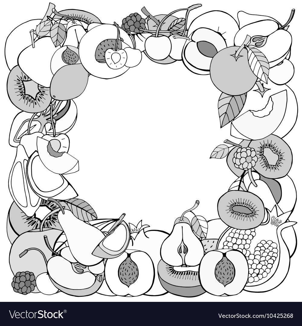 Fruit frame Royalty Free Vector Image - VectorStock