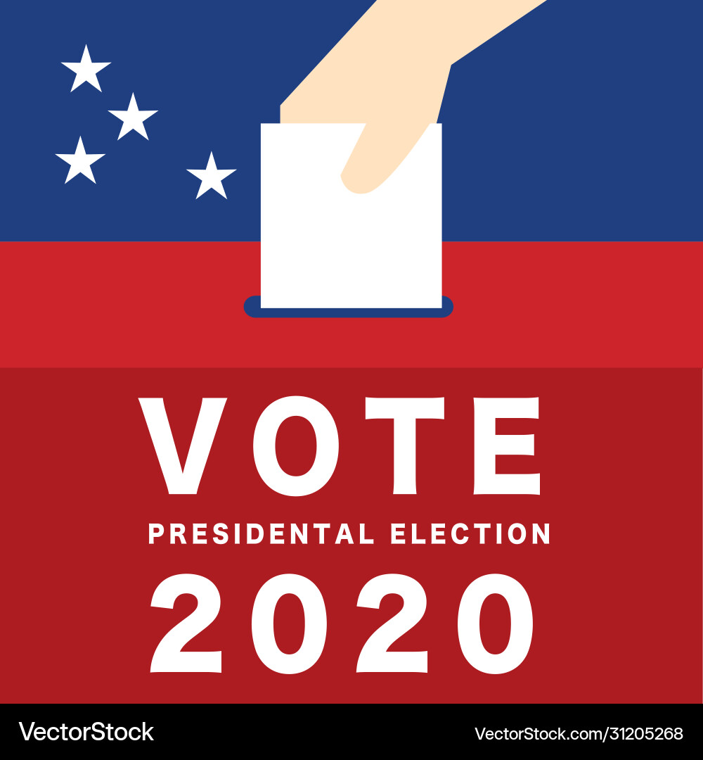 Hand putting voting paper in ballot box Royalty Free Vector