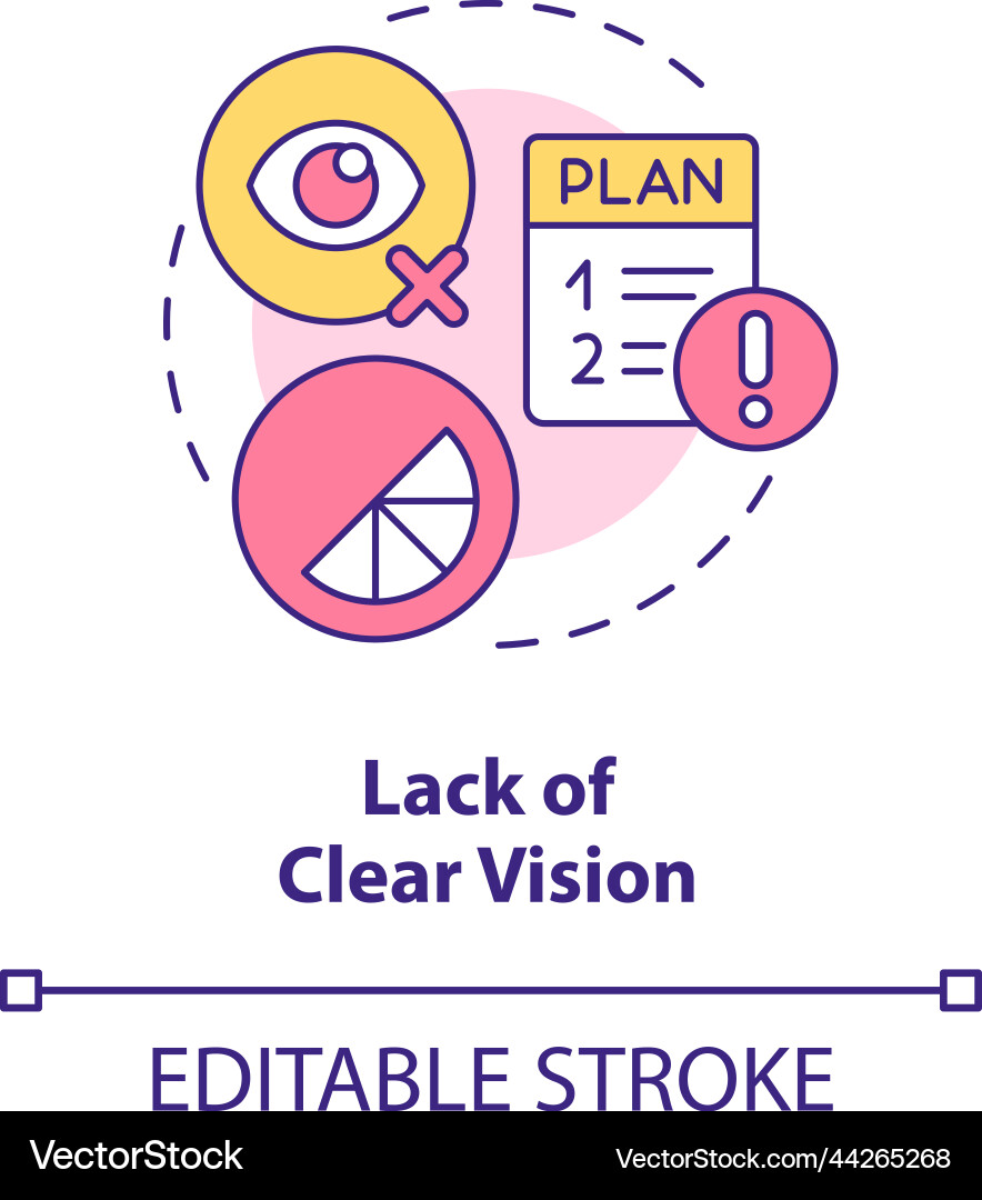 Lack of clear vision concept icon Royalty Free Vector Image