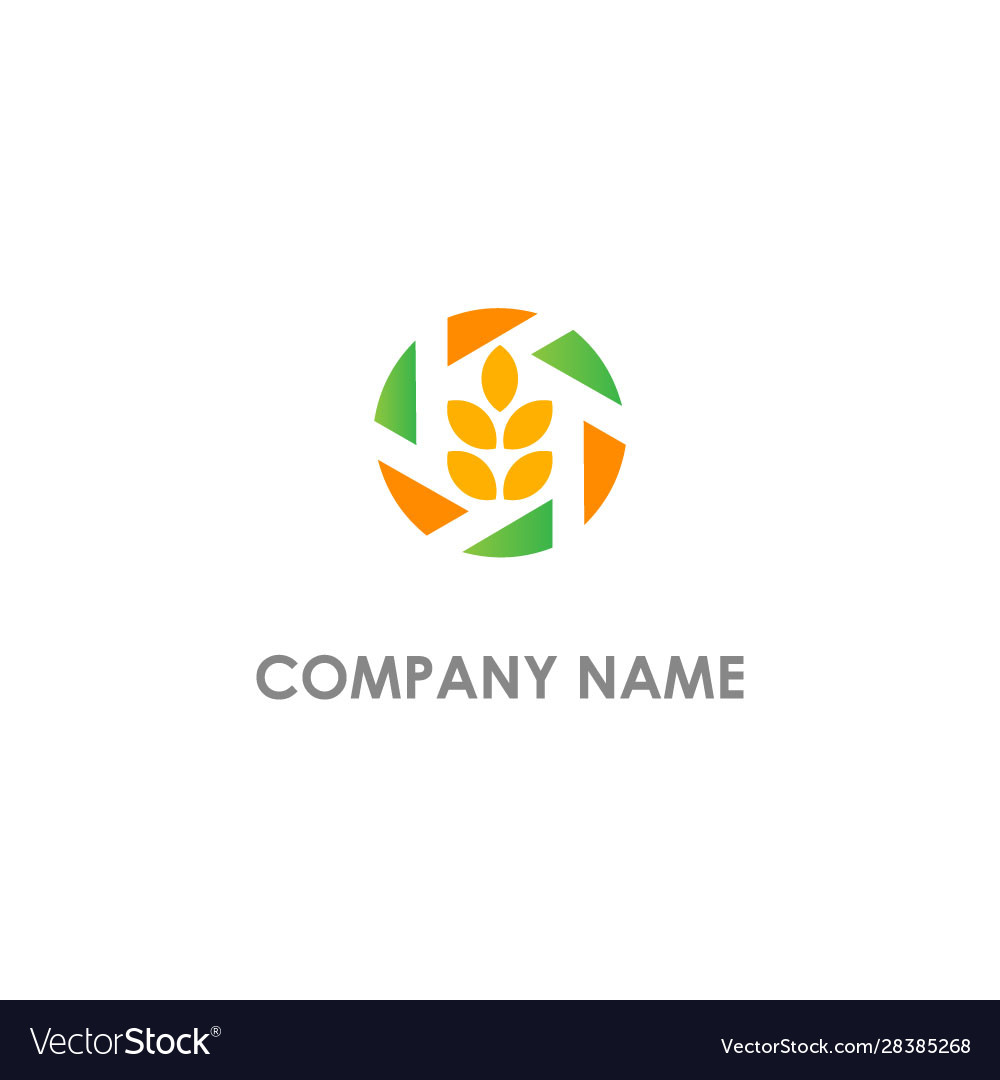 Wheat leaf logo Royalty Free Vector Image - VectorStock