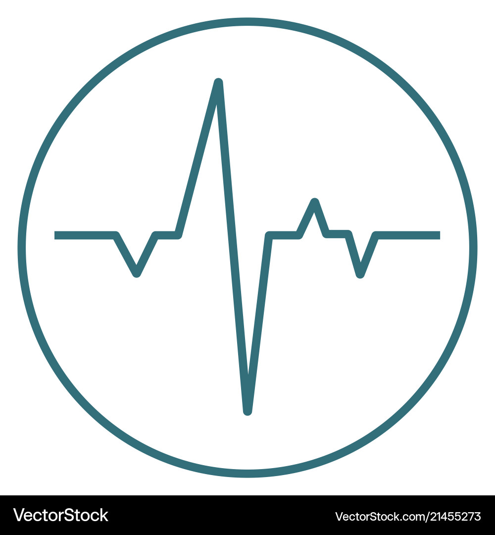 Blue heartbeat icon isolated on background modern Vector Image