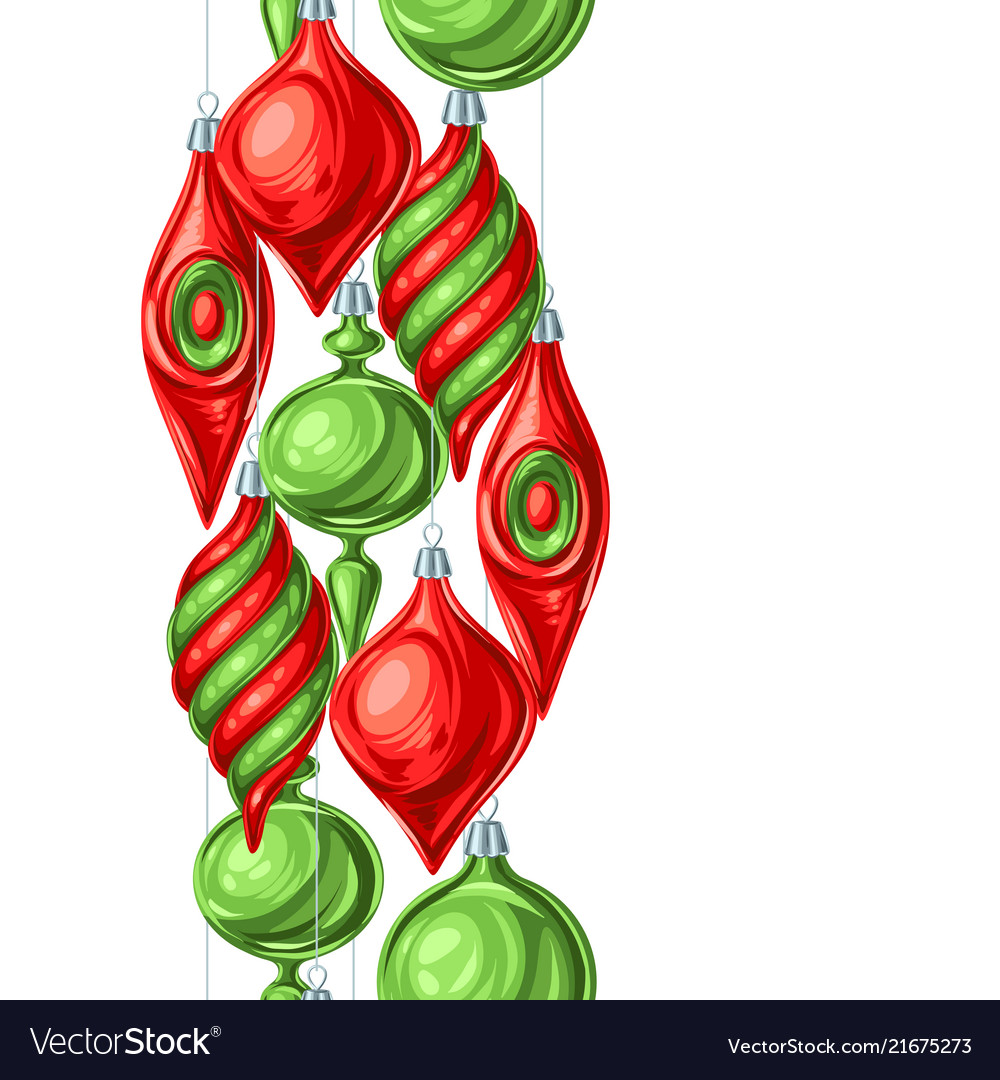 Christmas seamless pattern with balls Royalty Free Vector