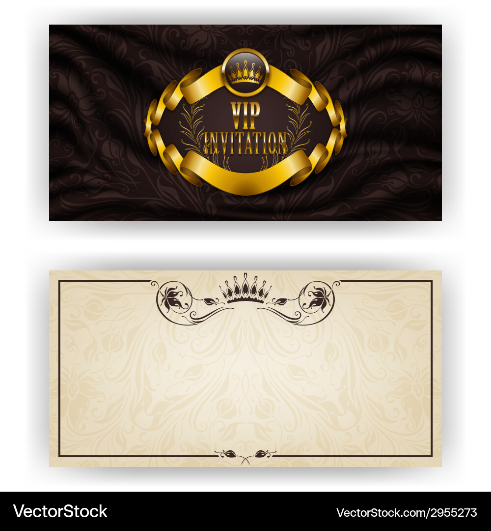 Elegant template for vip luxury invitation Vector Image