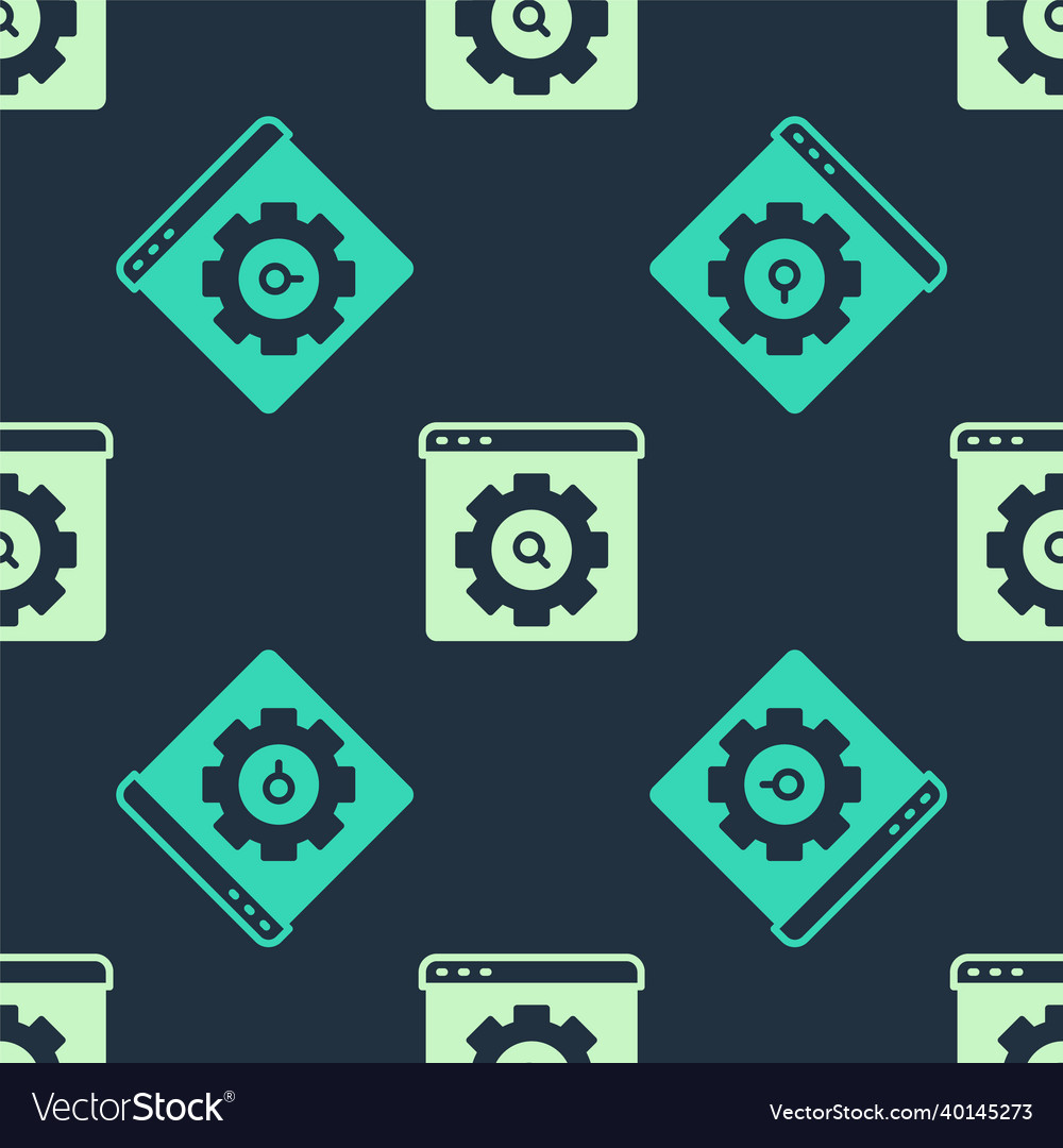 Green and beige browser setting icon isolated Vector Image