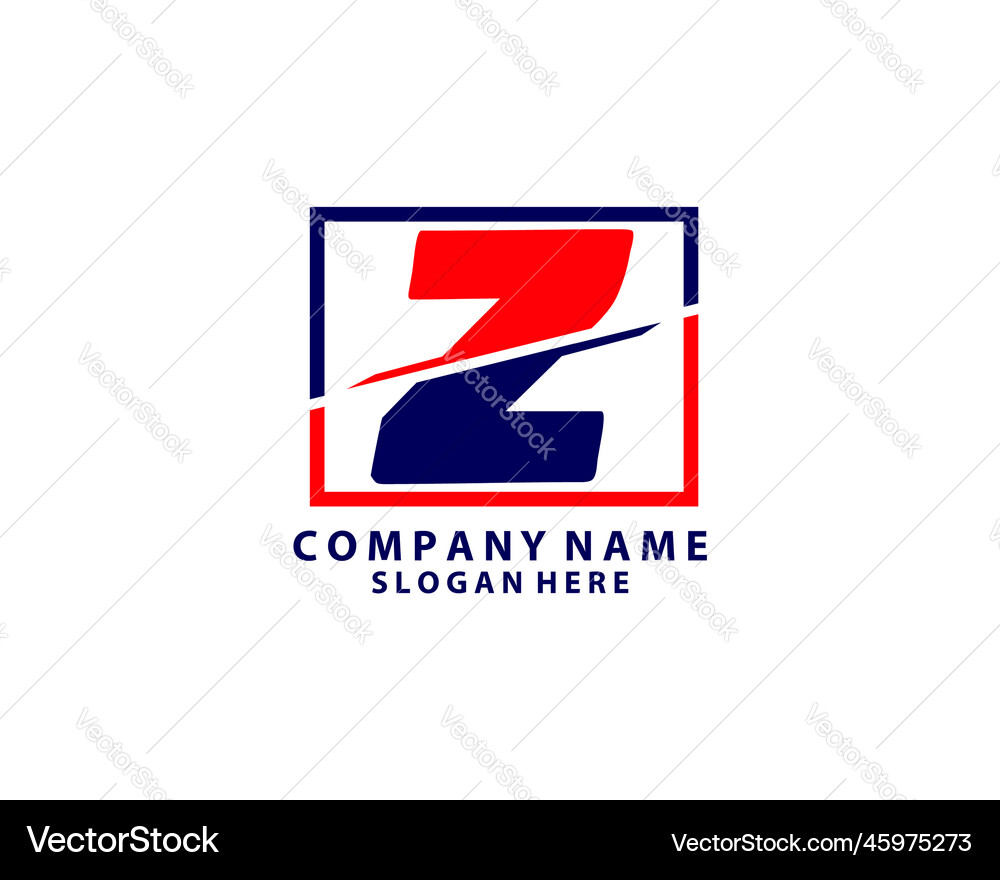 Initial letter z logo usable for business logos Vector Image