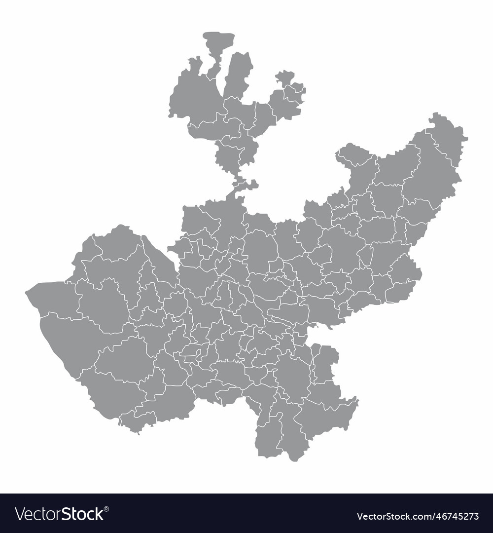 Jalisco administrative map Royalty Free Vector Image Jalisco administrative map Royalty Free Vector Image