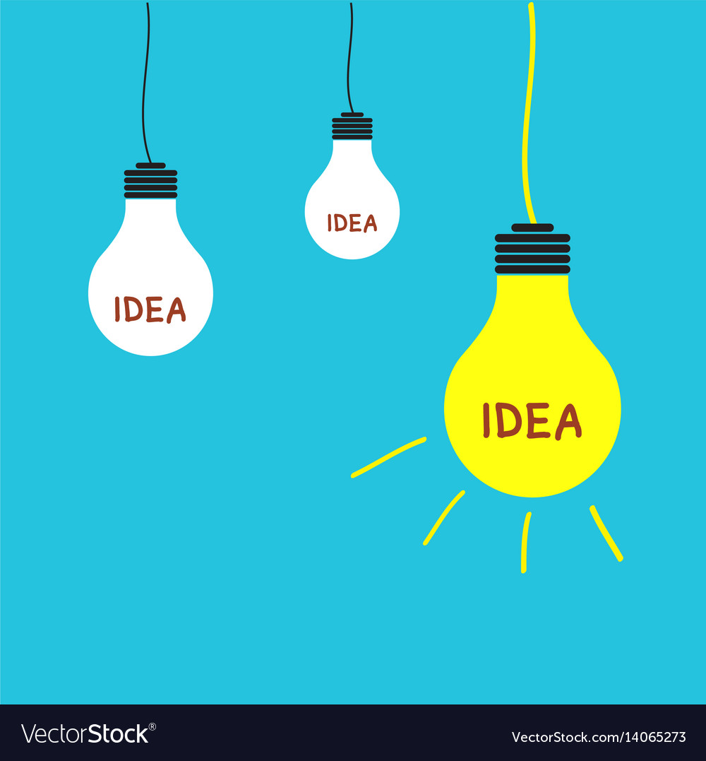 Light bulb idea Royalty Free Vector Image - VectorStock