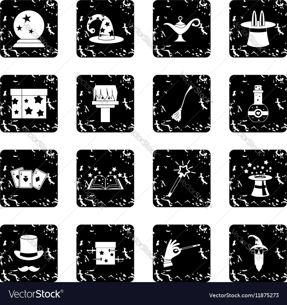Magic icons set simple style Royalty Free Vector Image