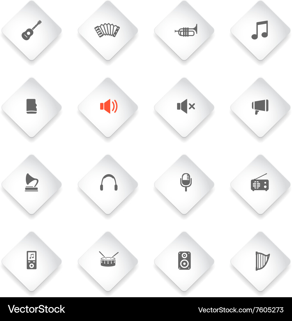 Music simply icons Royalty Free Vector Image - VectorStock