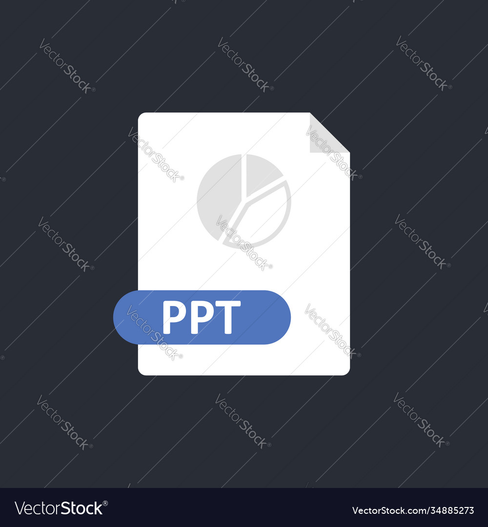 Ppt file icon power point format Royalty Free Vector Image
