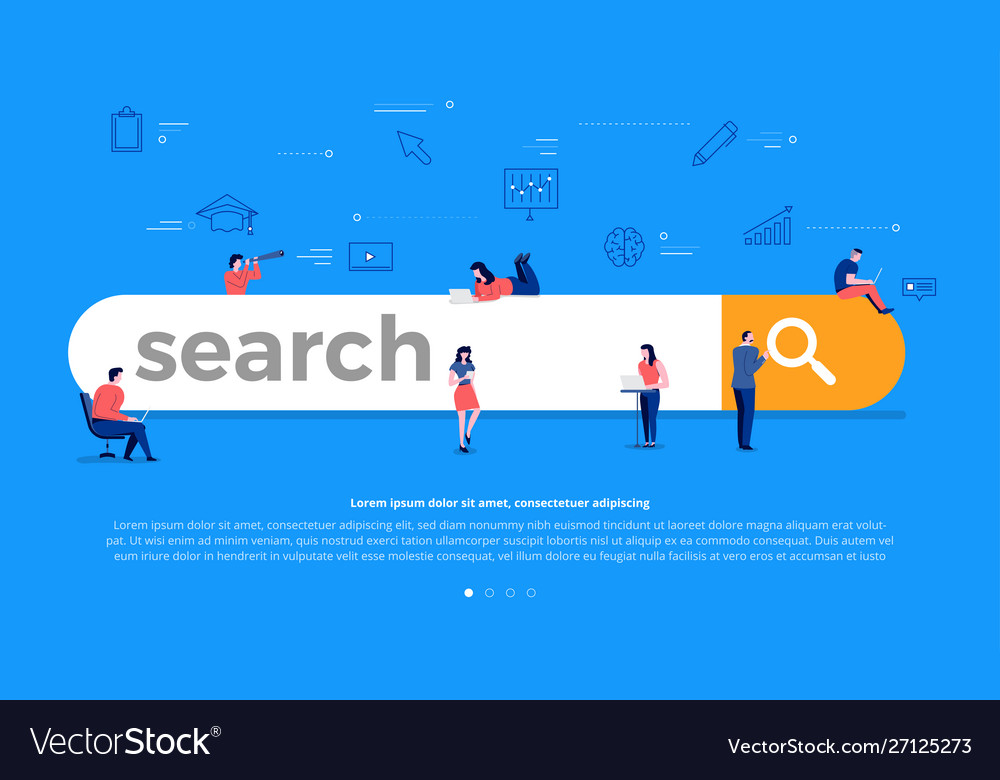 Search engine concept Royalty Free Vector Image