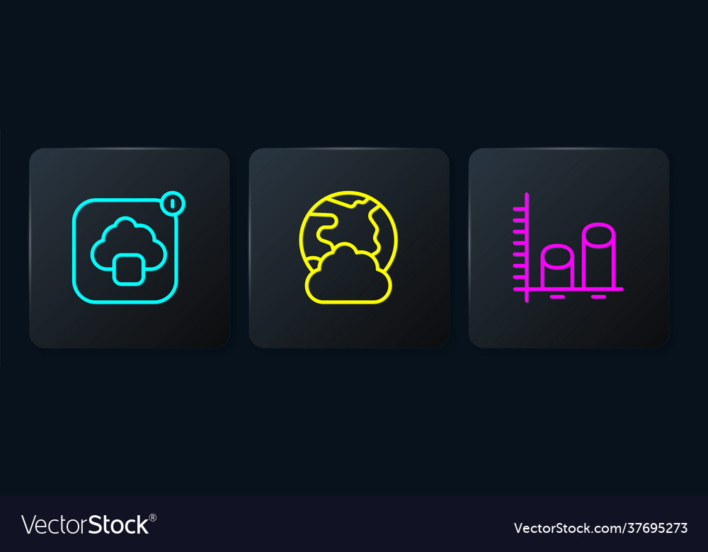 Set line cloud technology data transfer data Vector Image Set line cloud technology data transfer data Vector Image
