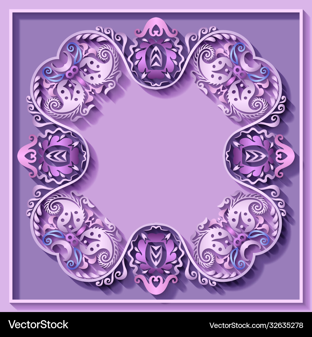 Abstract ornamental nature vintage frame Vector Image