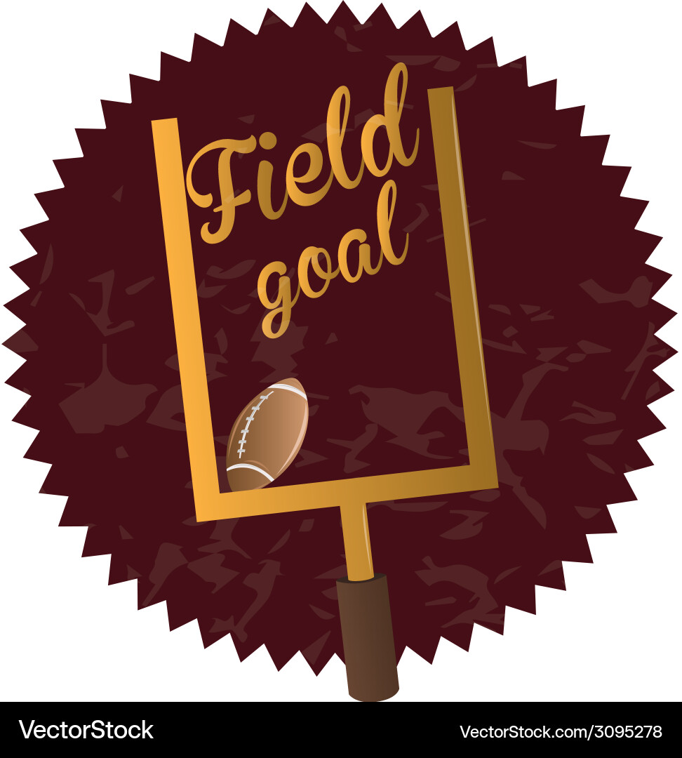 An isolated football label with text Royalty Free Vector
