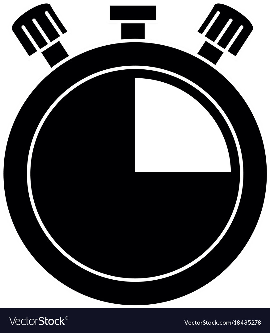 Chronometer timer isolated icon Royalty Free Vector Image