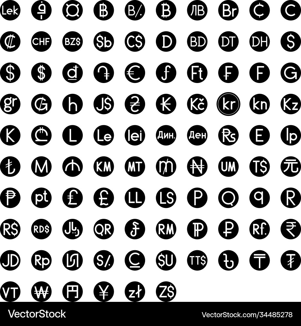 Krona or krone coin name currency Royalty Free Vector Image