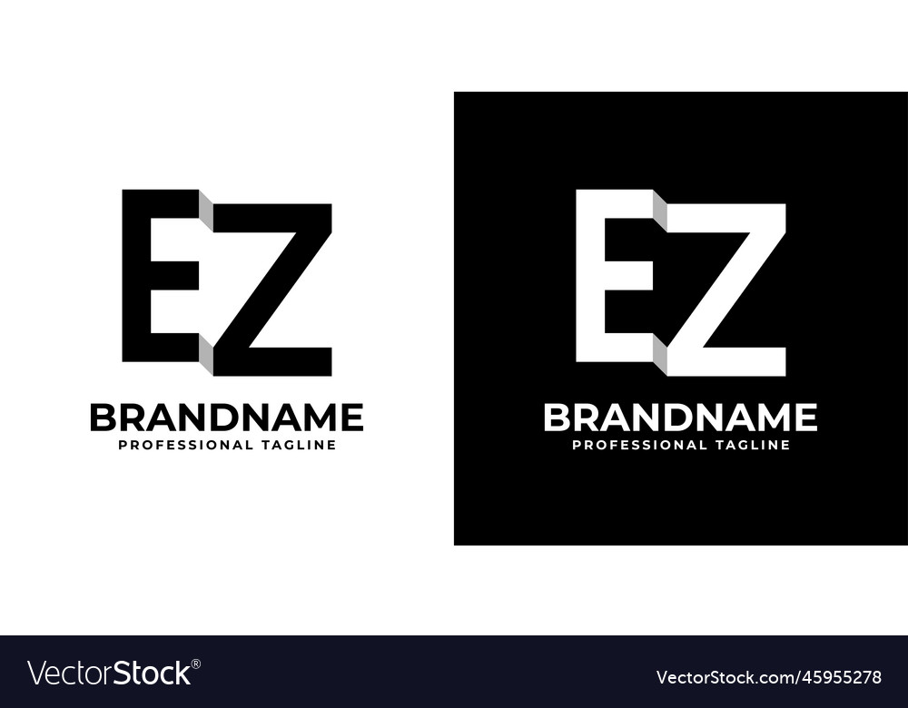 Letter ez or ze monogram logo suitable for any Vector Image