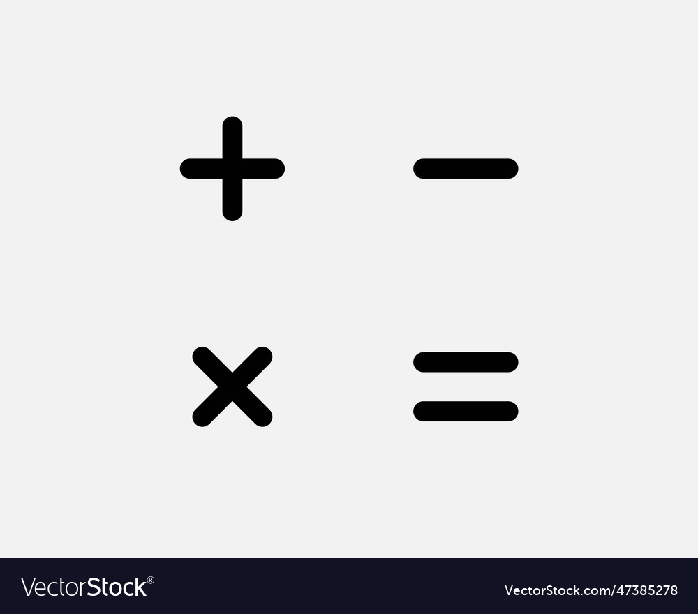 Math Symbols Icon Royalty Free Vector Image - Vectorstock
