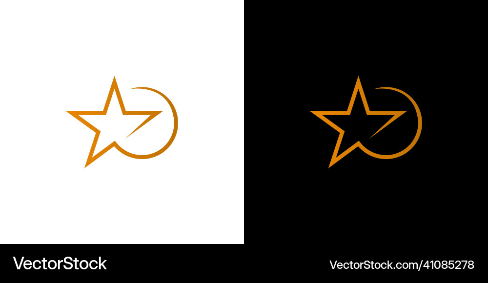 Modern and professional star logo design 1 Vector Image