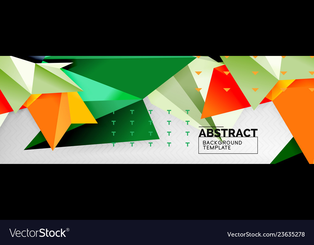 Triangles background techno template Royalty Free Vector
