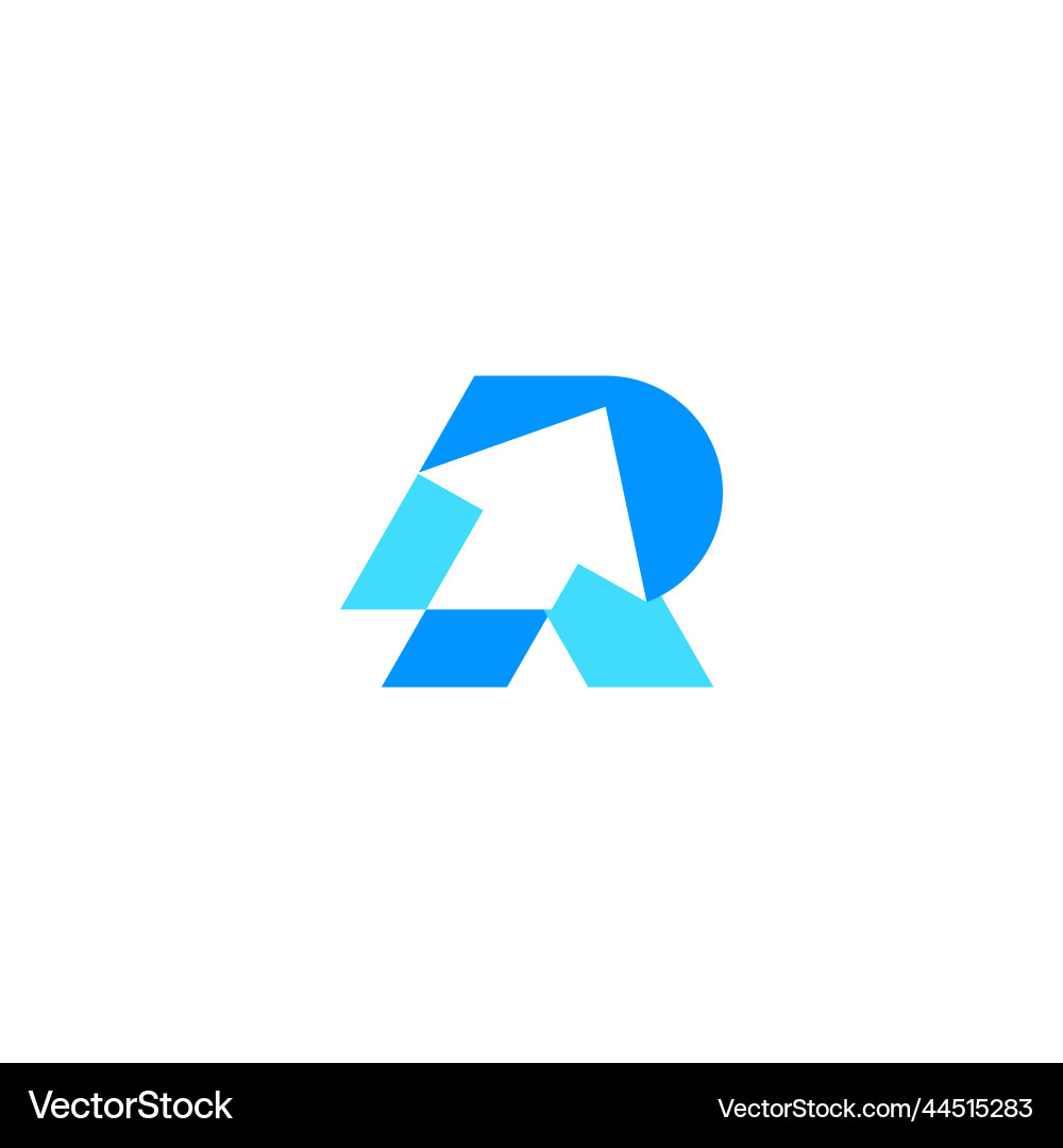Alphabet letters initials logo rr r and p Vector Image