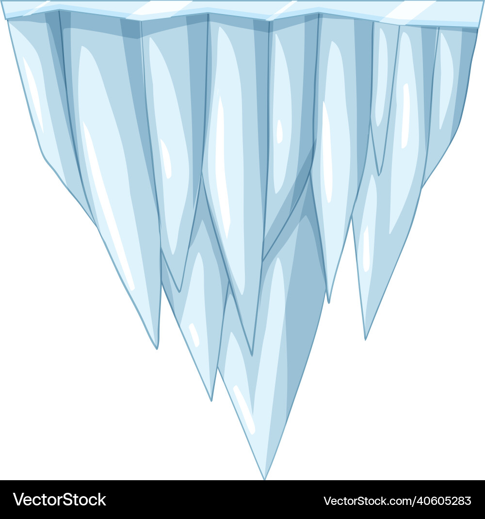 Icicle in cartoon style isolated Royalty Free Vector Image