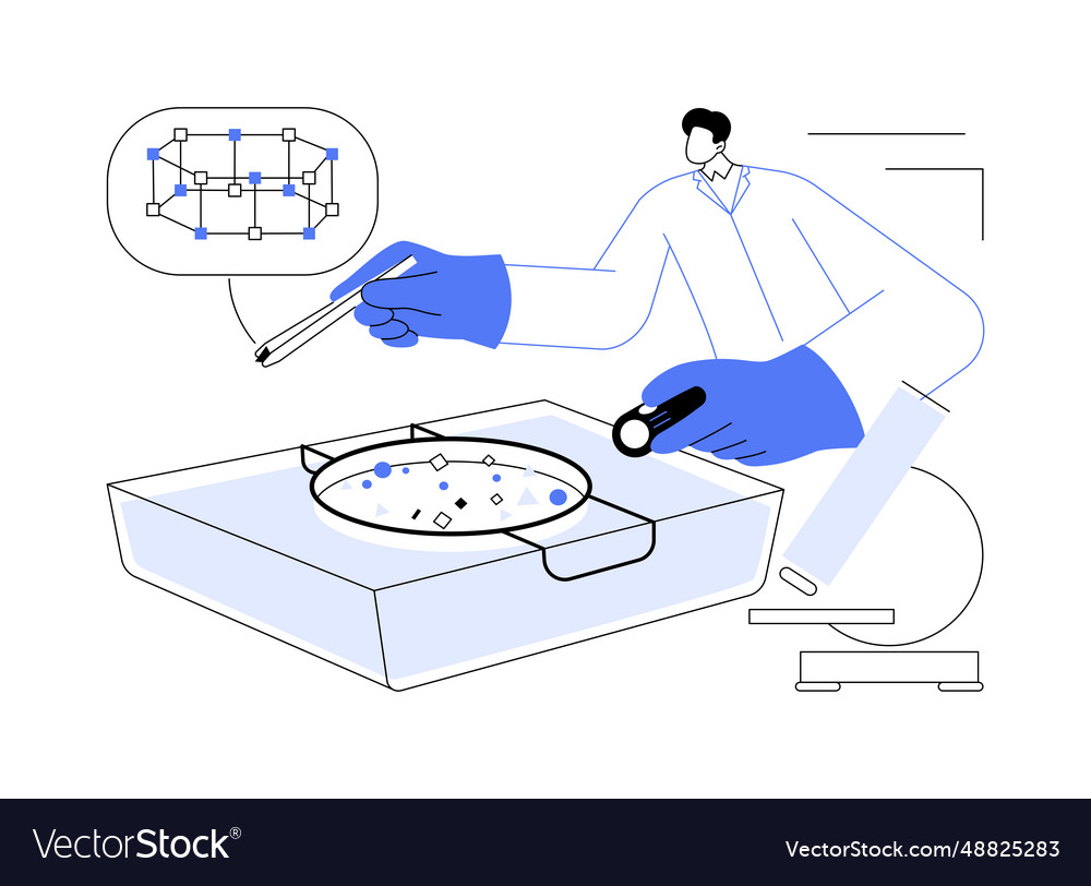 Microplastics problem abstract concept Royalty Free Vector