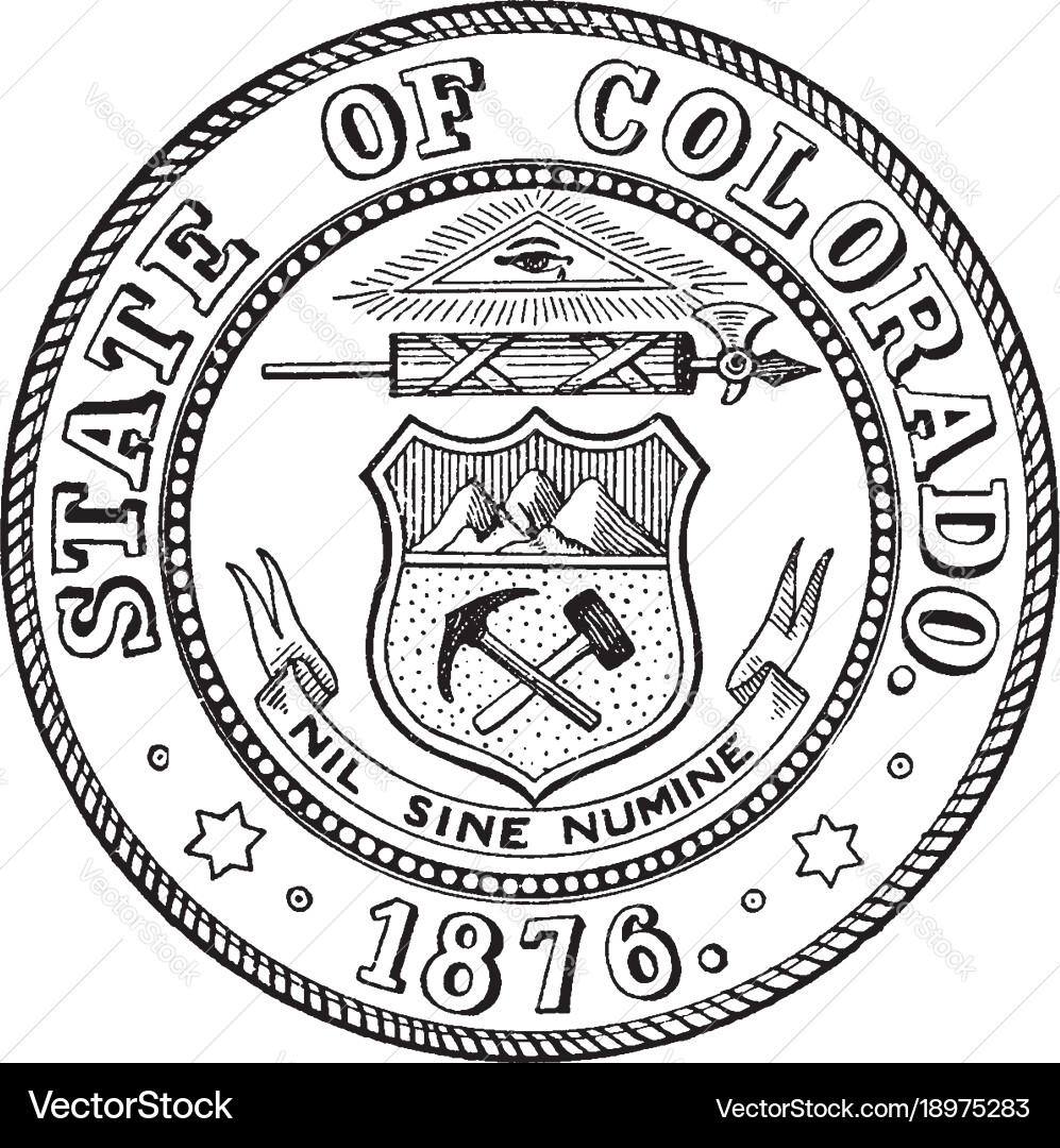 State seal colorado vintage Royalty Free Vector Image
