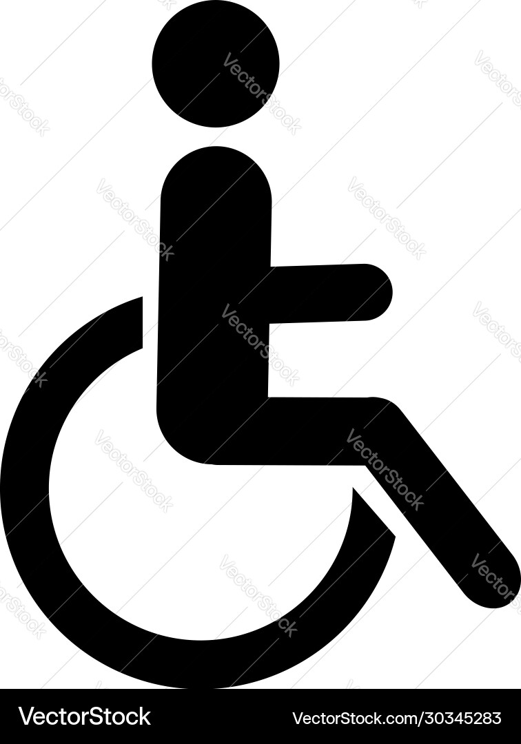 Wheelchair icon handicap design Royalty Free Vector Image