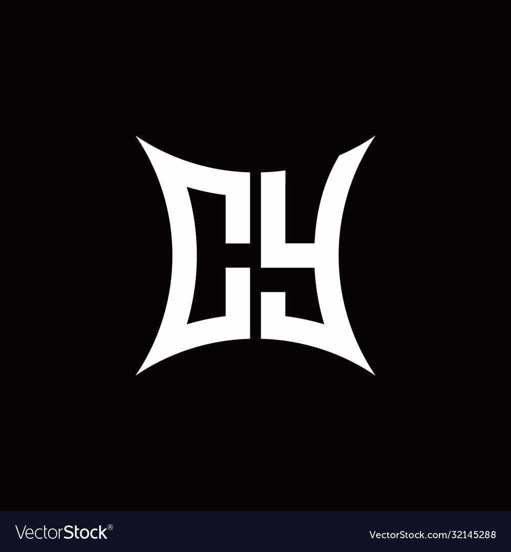 Cy monogram logo with sharped shape design Vector Image