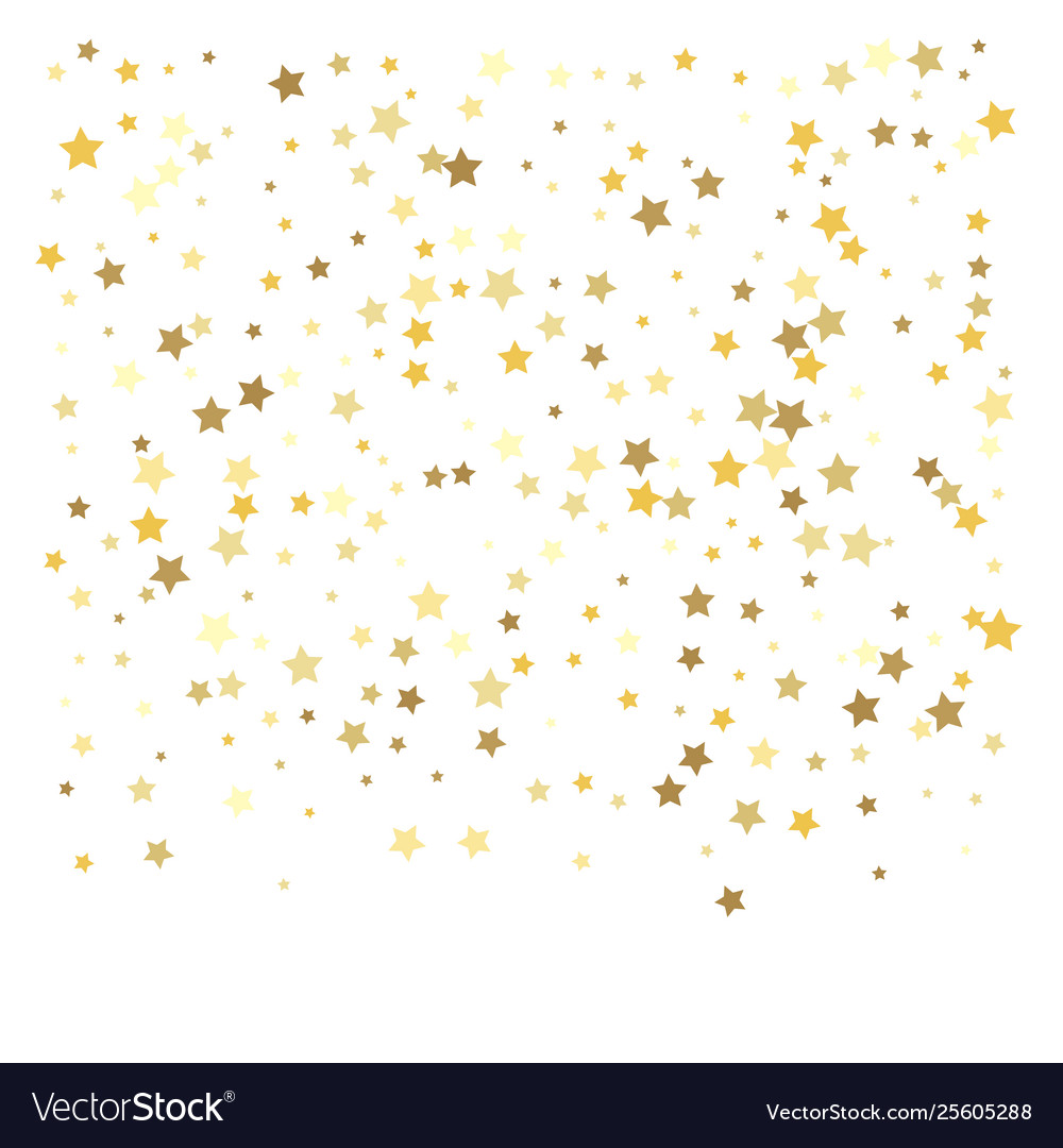 Gold stars confetti celebration Royalty Free Vector Image
