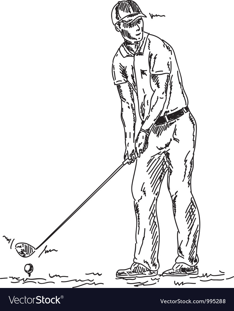 Golf player Royalty Free Vector Image - VectorStock