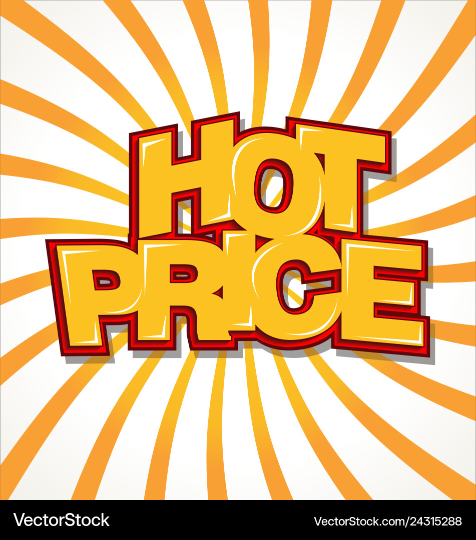 Hot price background Royalty Free Vector Image