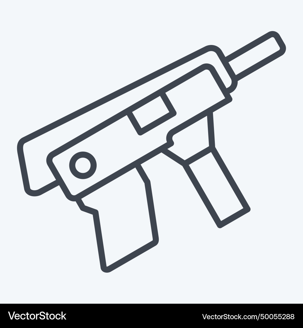 Icon submachine gun related to weapons symbol Vector Image