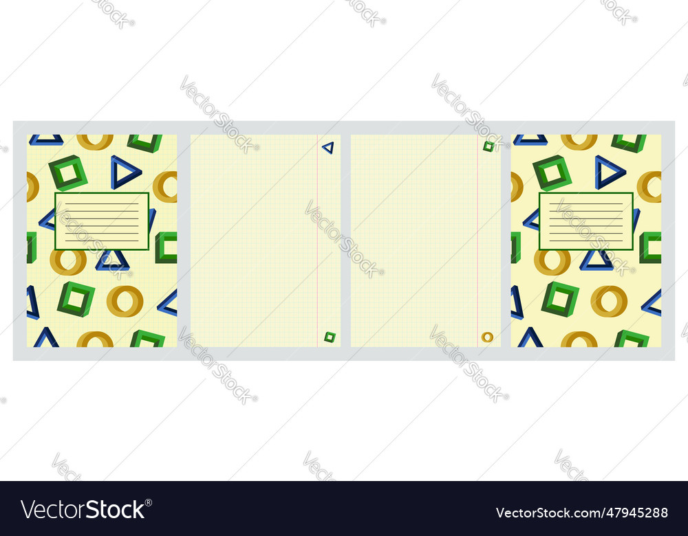 Patterned checkered notebook Royalty Free Vector Image