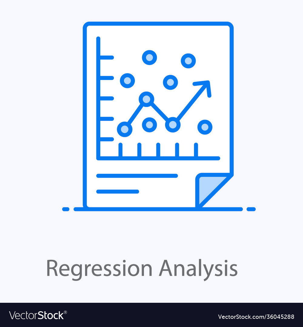 Regression analysis Royalty Free Vector Image - VectorStock