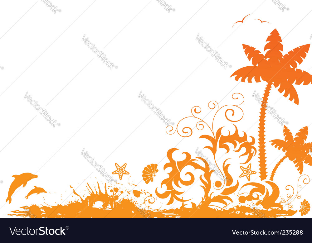 Summer border Royalty Free Vector Image - VectorStock