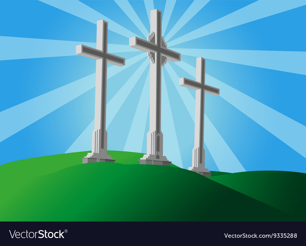 Three crosses Royalty Free Vector Image - VectorStock