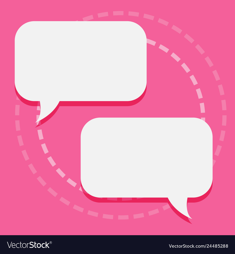 Two rectangular blank white speech bubble Vector Image