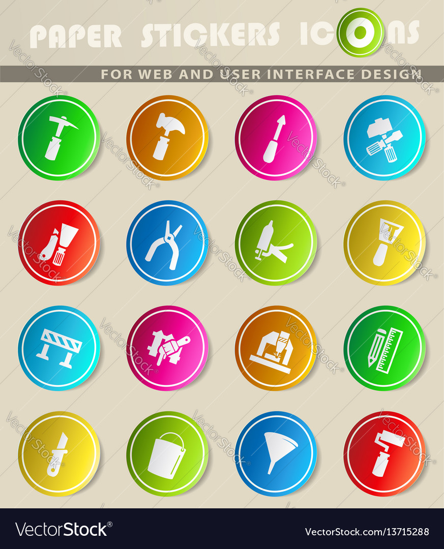 Work tools icon set Royalty Free Vector Image - VectorStock