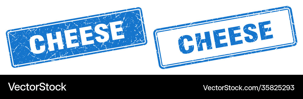 Cheese stamp set square grunge sign Royalty Free Vector