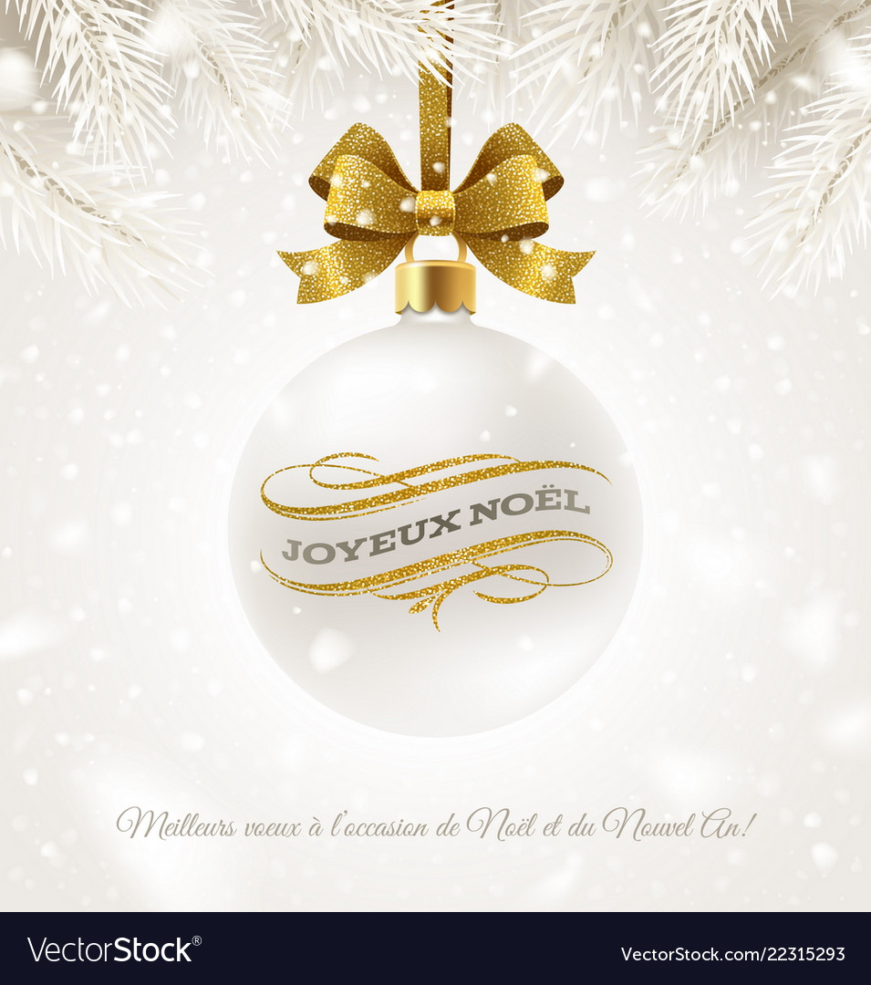 Christmas greeting in french Royalty Free Vector Image