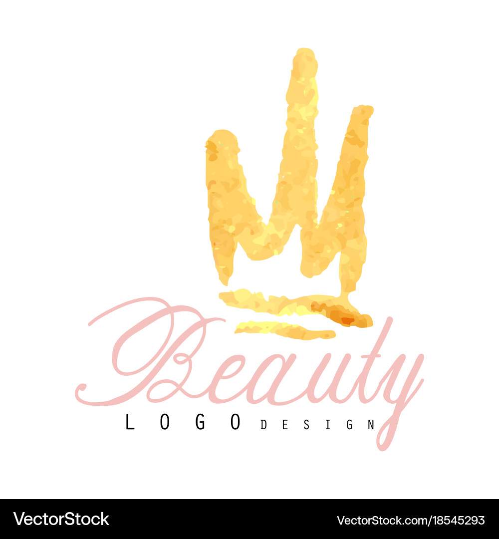Delicate logo original design for cosmetics shop Vector Image