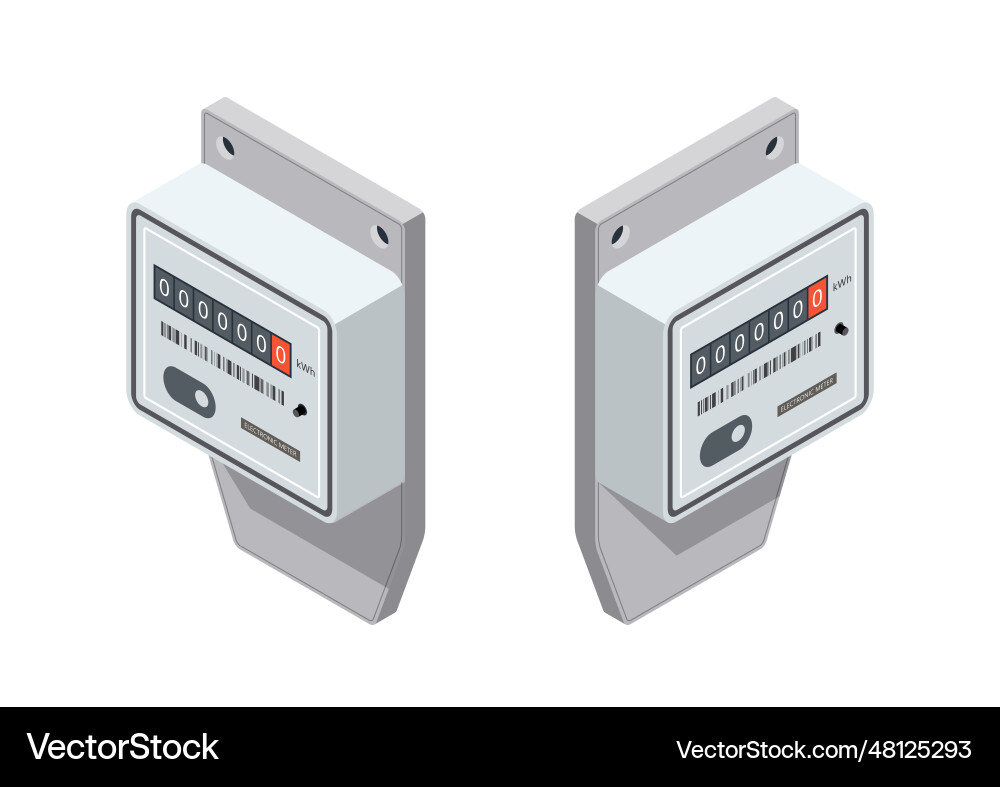 Electric energy meter power supply Royalty Free Vector Image