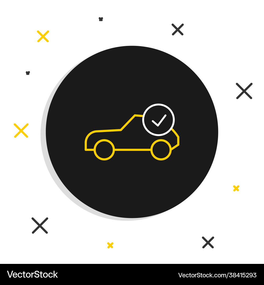 Line auto service check automotive icon isolated Vector Image
