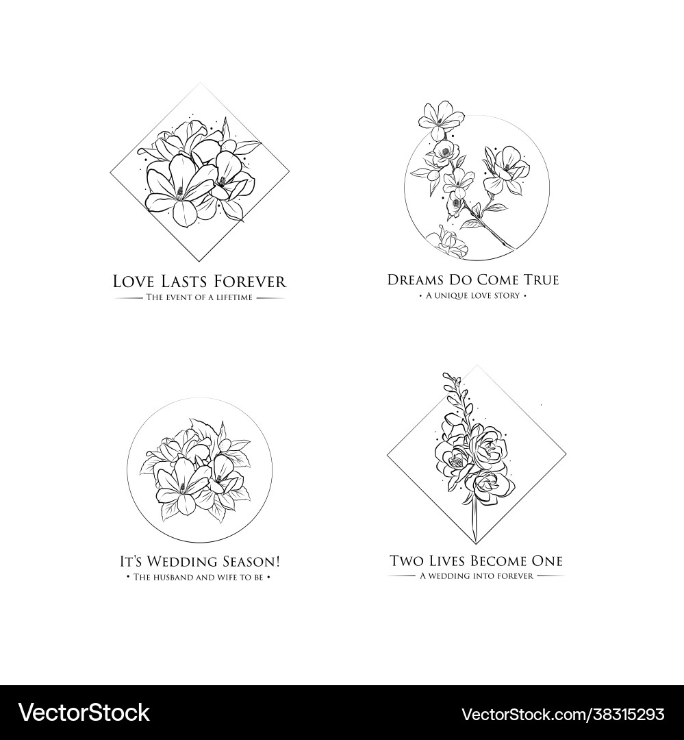 Logo with wedding ceremony concept design Vector Image