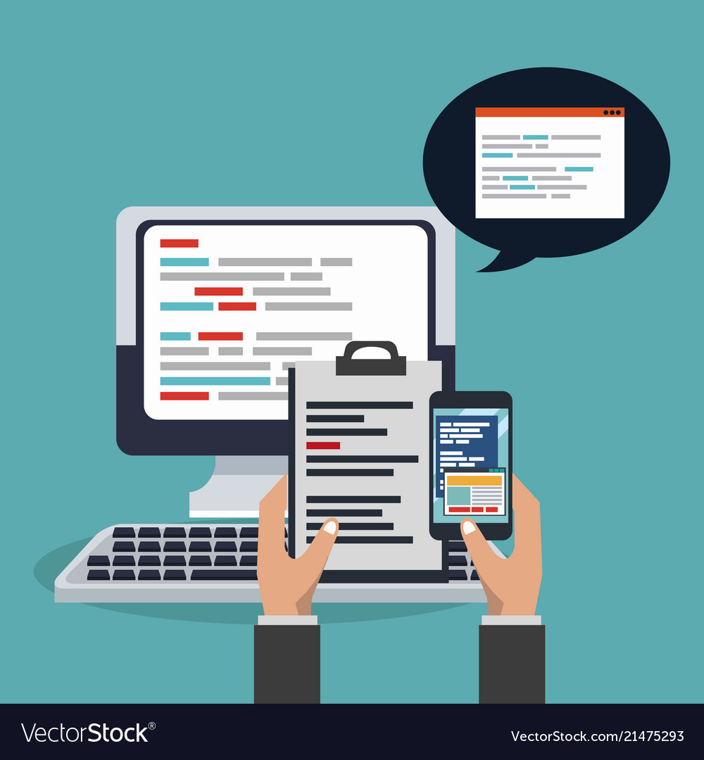 Software and programming Royalty Free Vector Image